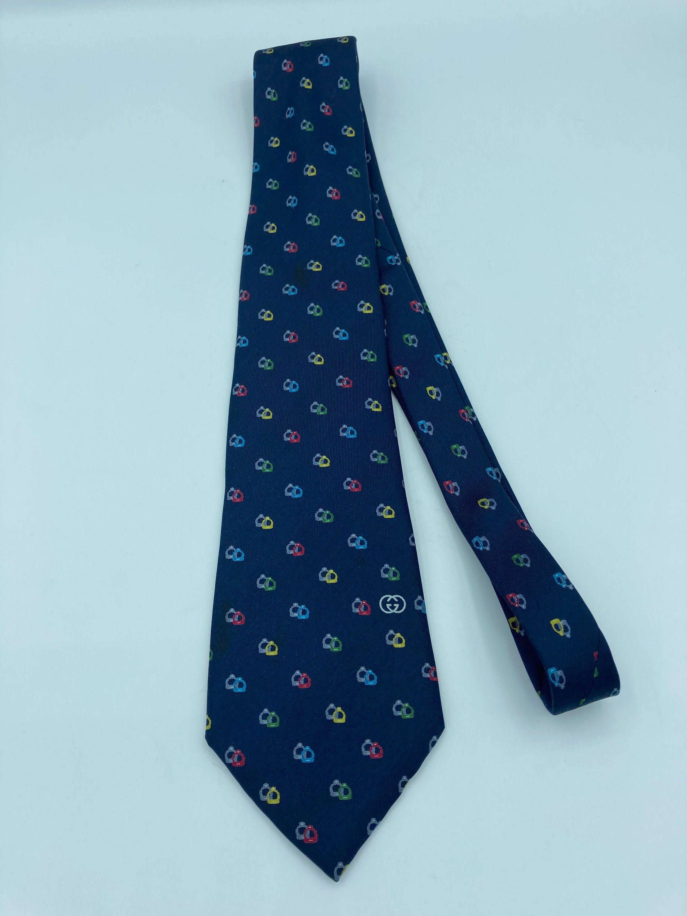 Gucci Men's Vintage 100% Silk Neck Tie Classic en azul | Etsy