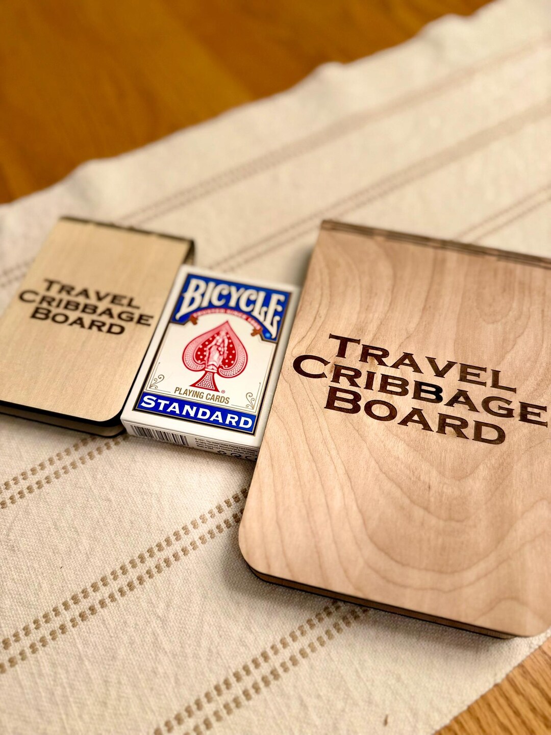 Custom Engraved Baltic Birch Travel Cribbage Board - Etsy