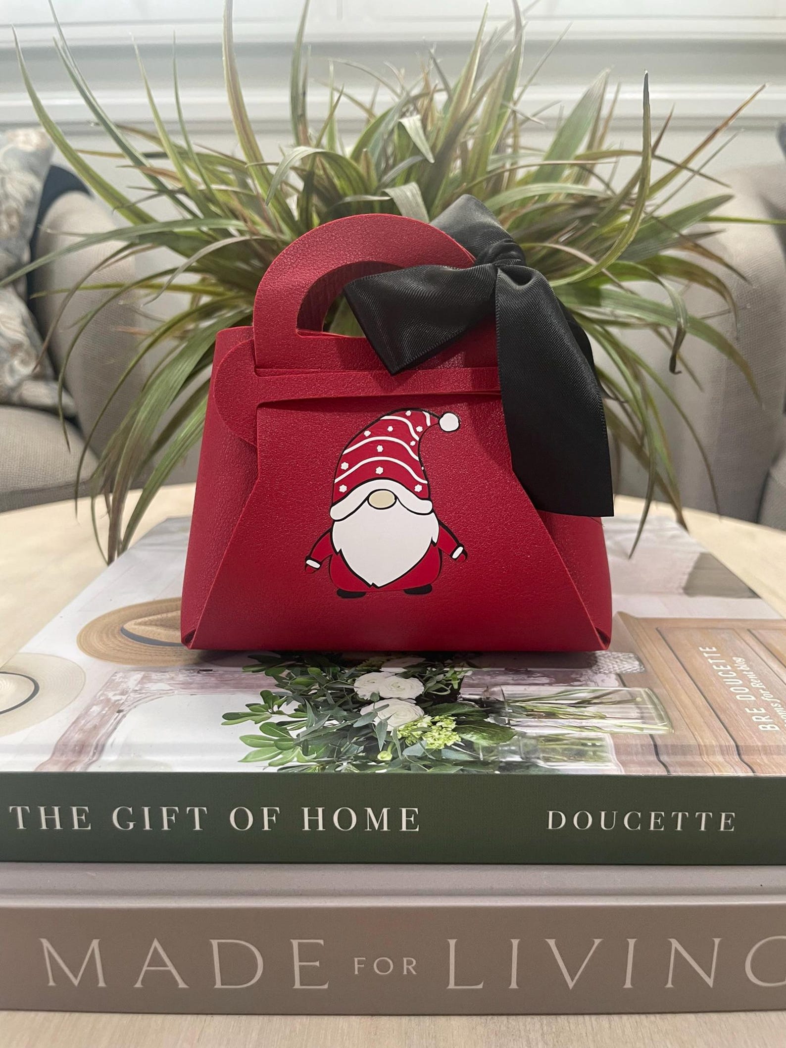 Personalized Christmas Gnome Gift Bag: Mini Party Favor Purse, Gift ...