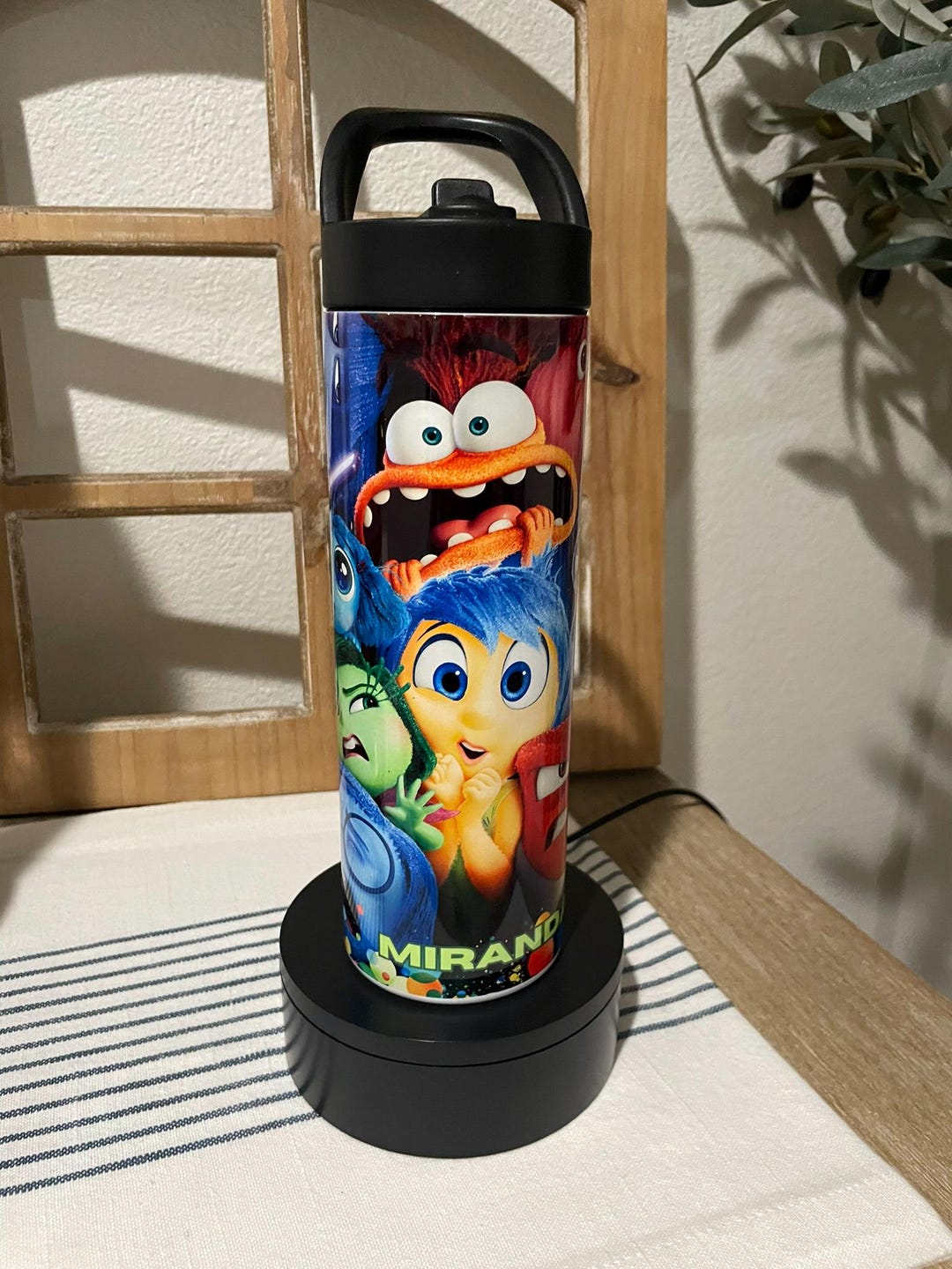Inside Out 2 Inspired 20oz Tumbler Cartoon Character Movie Water Bottle ...