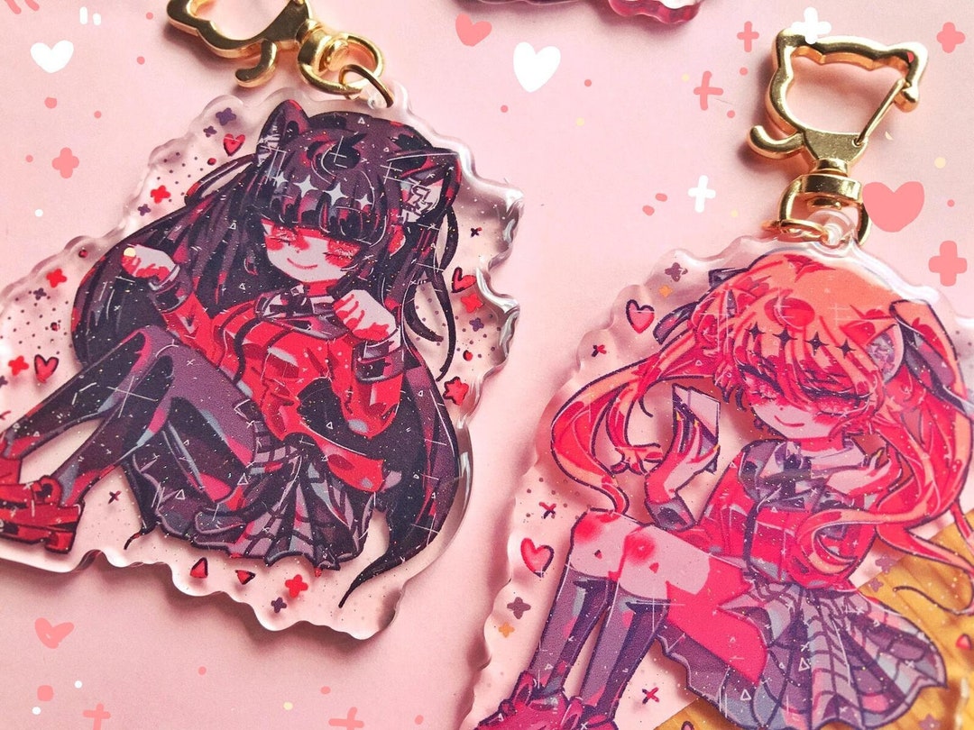 Kakegurui Acrylic Charms - 3" Double Sided Keychains With Glitter Epoxy ...