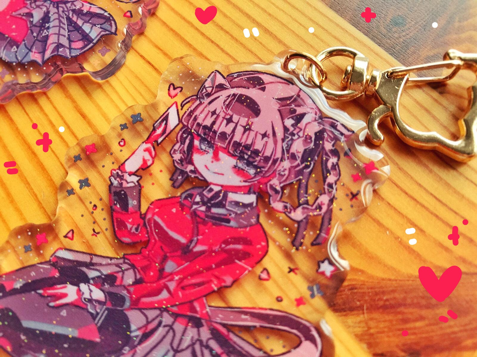 Kakegurui Acrylic Charms - 3" Double Sided Keychains With Glitter Epoxy ...