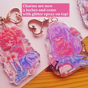 Doki Doki Literature Club Acrylic Charms - 3" Acrylic Keychains With ...