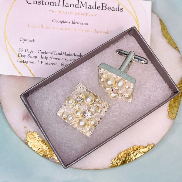 Beaded Cuff Links - Etsy