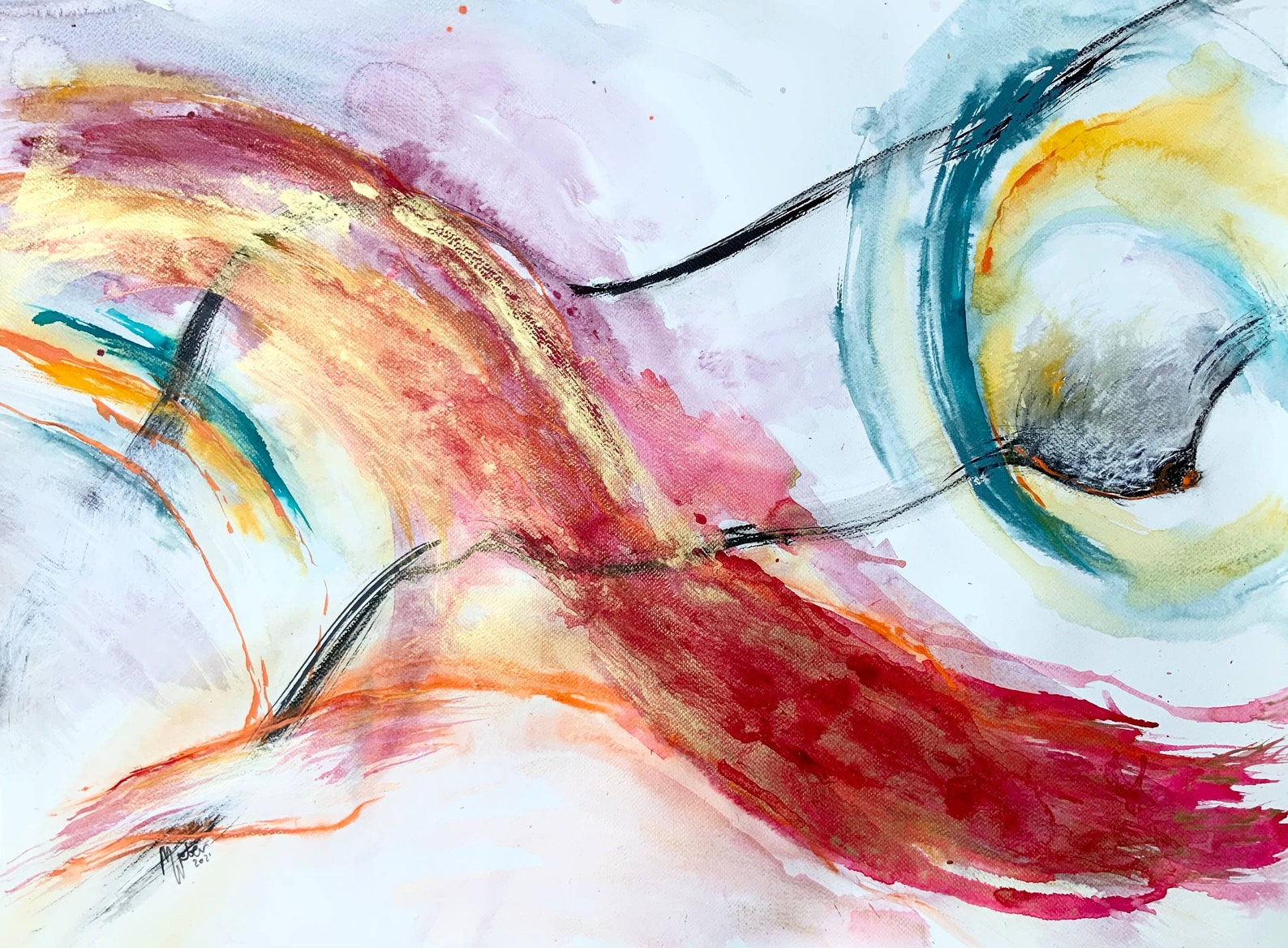 Large Abstract Figure Painting Woman Body Painting Original - Etsy UK