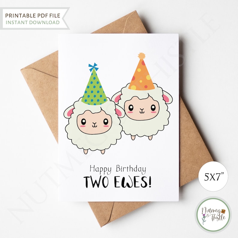 Funny Sheep Birthday Card, Mom Dad Sister Best Friend Punny Birthday ...