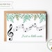 Music Greeting Card, Teacher Music Student Gift Printable Card, Music ...