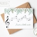 Music Greeting Card, Teacher Music Student Gift Printable Card, Music ...