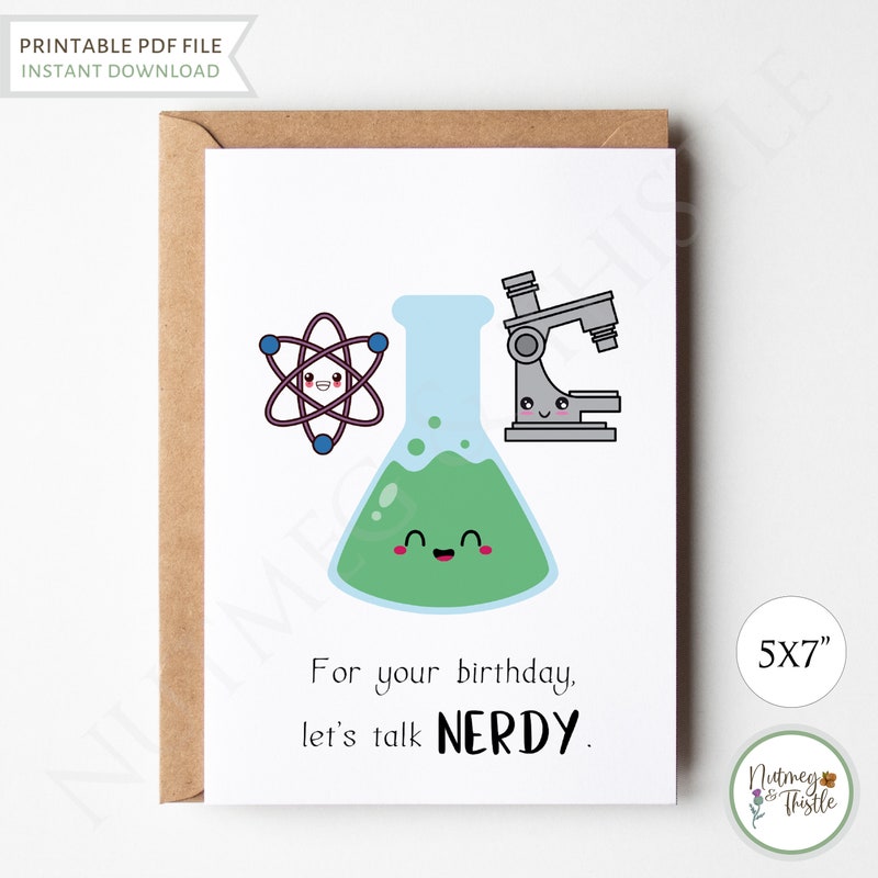 Nerdy Birthday Card - Etsy