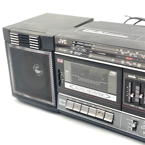 Vintage JVC PC-37 Working Portable Black Boombox / Radio / Tape Player ...
