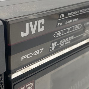 Vintage JVC PC-37 Working Portable Black Boombox / Radio / Tape Player ...