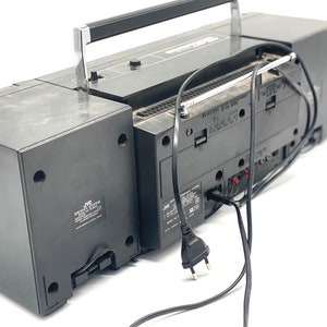 Vintage JVC PC-37 Working Portable Black Boombox / Radio / Tape Player ...