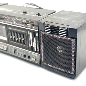 Vintage JVC PC-37 Working Portable Black Boombox / Radio / Tape Player ...