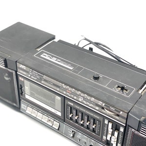 Vintage JVC PC-37 Working Portable Black Boombox / Radio / Tape Player ...