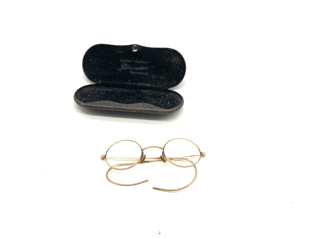 Antique Gold Plated Handmade Small Round Eyeglasses - Made in Germany ...