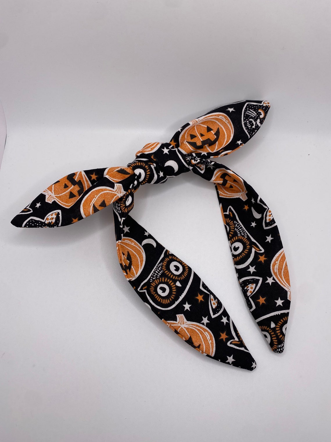 Halloween Headband Halloween Pumpkins Black Topknot Headband - Etsy