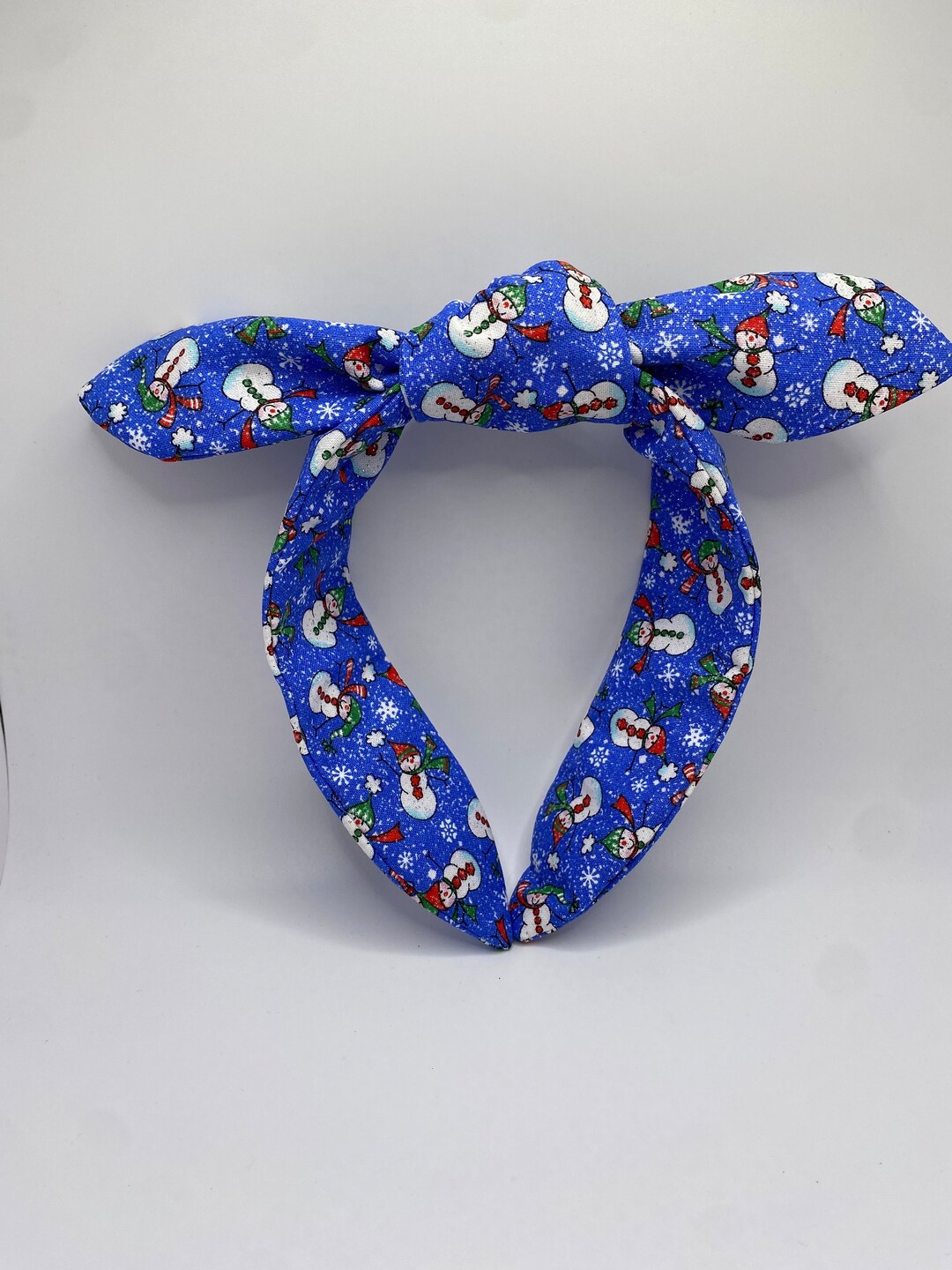 Glitter Snowman Christmas Topknot Headband | Snowman Headband ...
