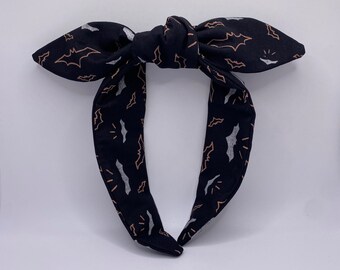 Black Bat Headband // Gothic Headband // Bat Wing Headband // Bat Bow ...