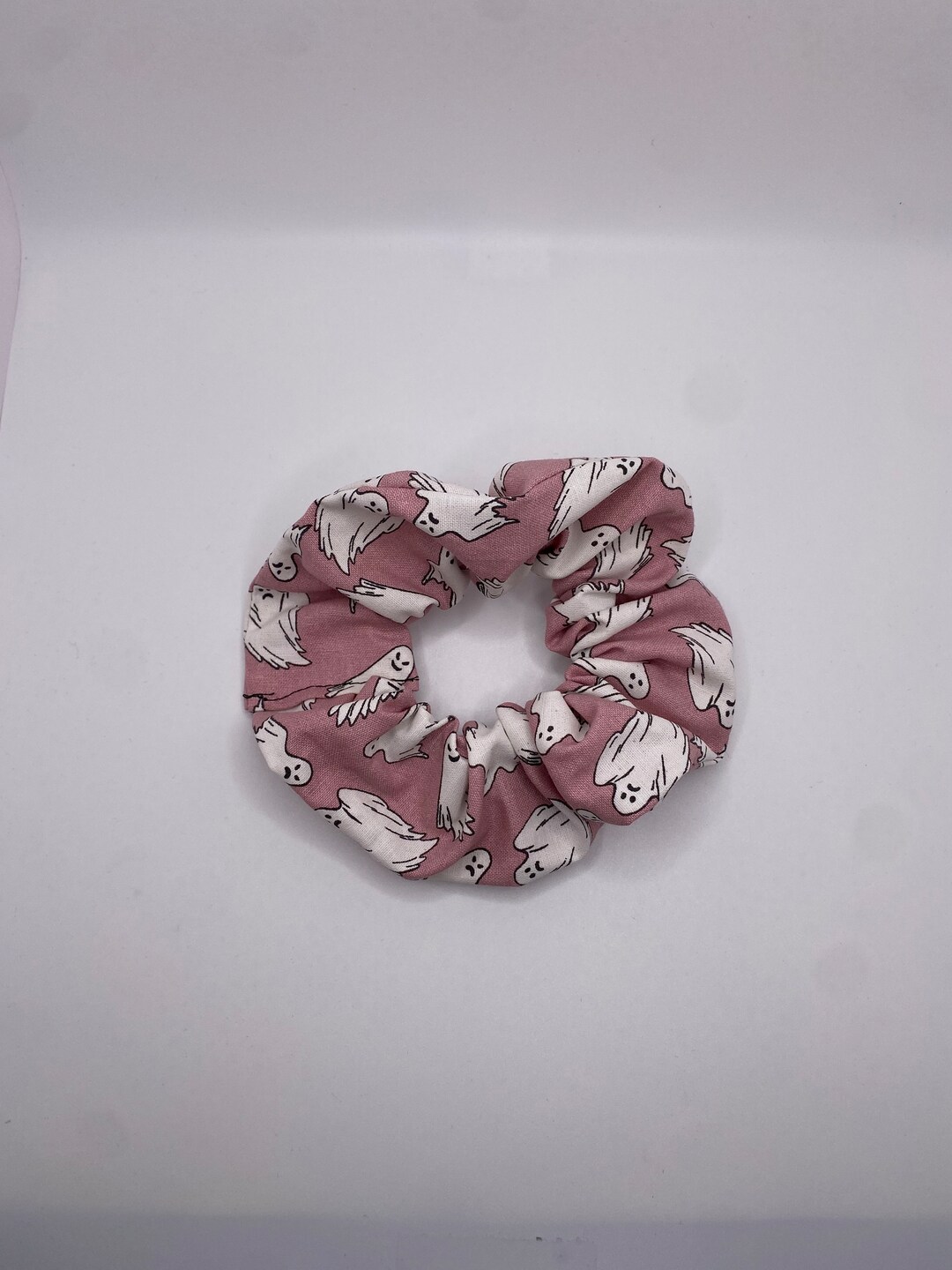 Halloween Pink Ghost Scrunchie | Halloween Scrunchie | Spooky Scrunchie ...