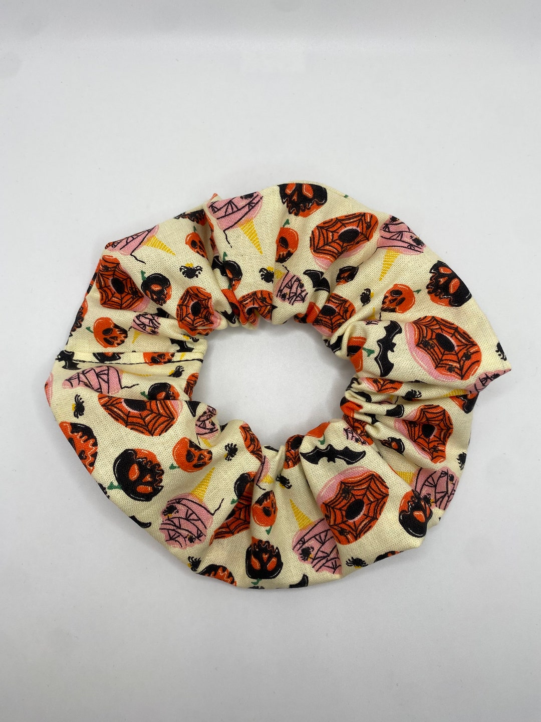 Halloween Donuts Scrunchie | Halloween Pumpkins Scrunchie | Halloween ...