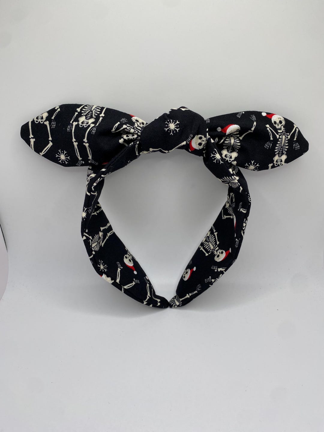 Skeleton Santa Topknot Headband | Skeleton Santa Headband | Spooky ...