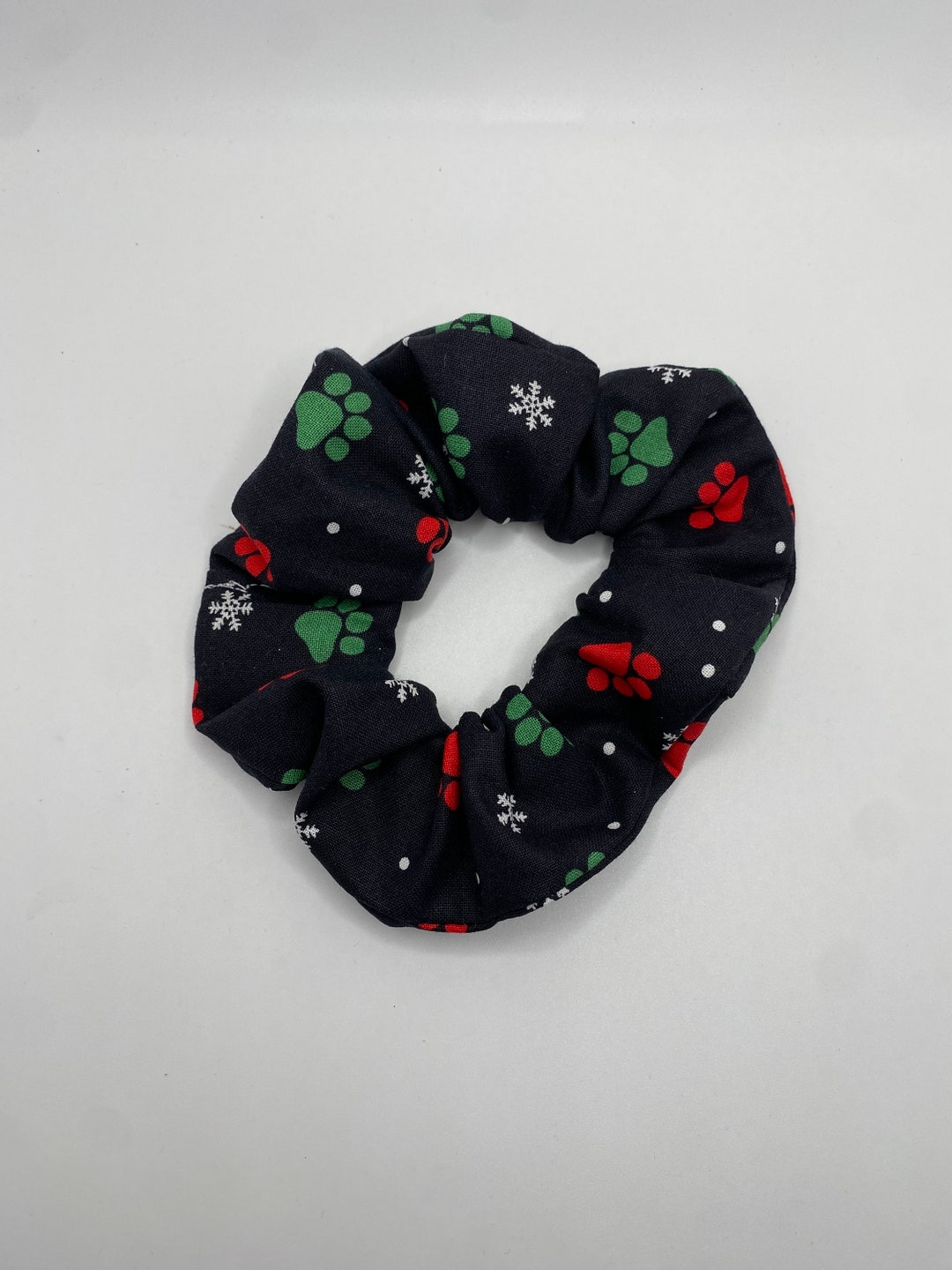 Christmas Paws Scrunchie | Christmas Scrunchie | Christmas Dog ...