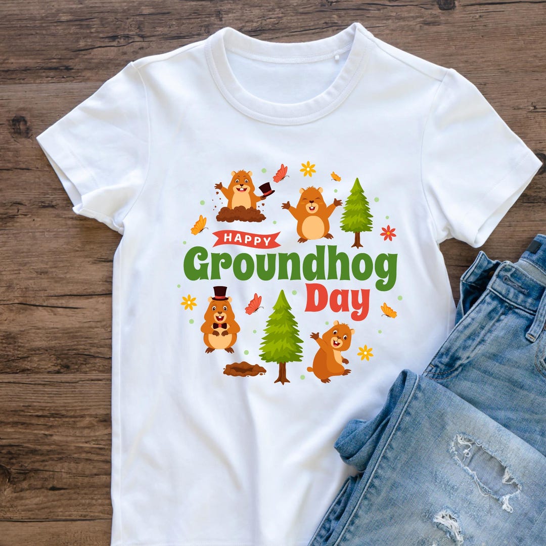 Groundhog Day 2025 T-shirt Happy Groundhog Day Shirt Groundhog Gifts ...