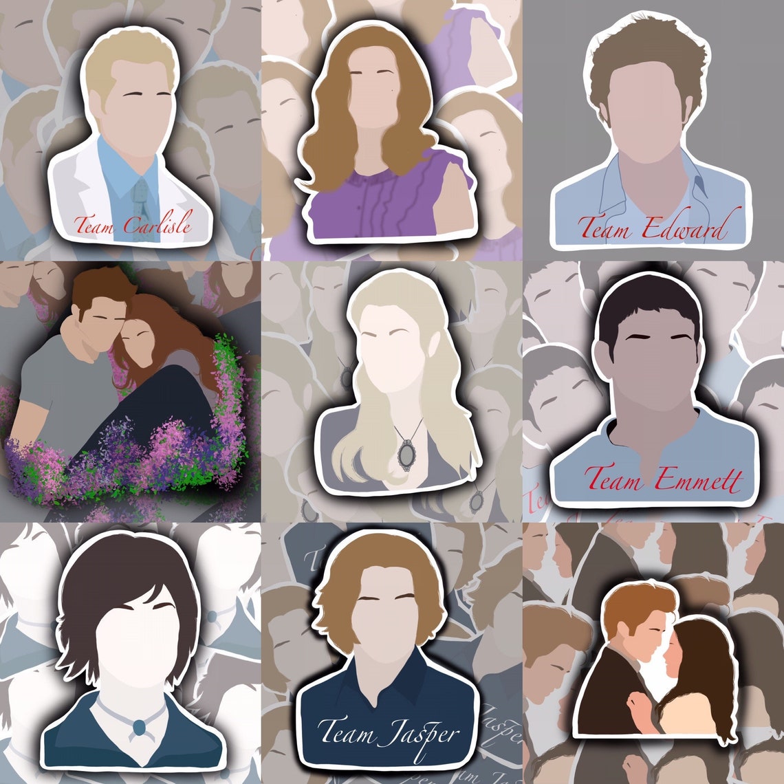 Mini Twilight sticker pack twilight stickers Edward Cullen | Etsy