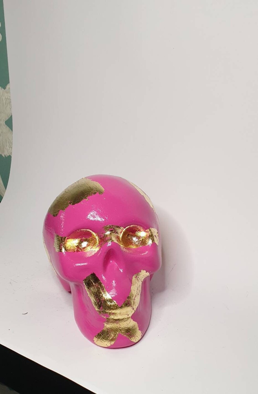 Hot Pink Skull Sculpture,unique Skull Art,eclectic Decor,eclectic Art ...