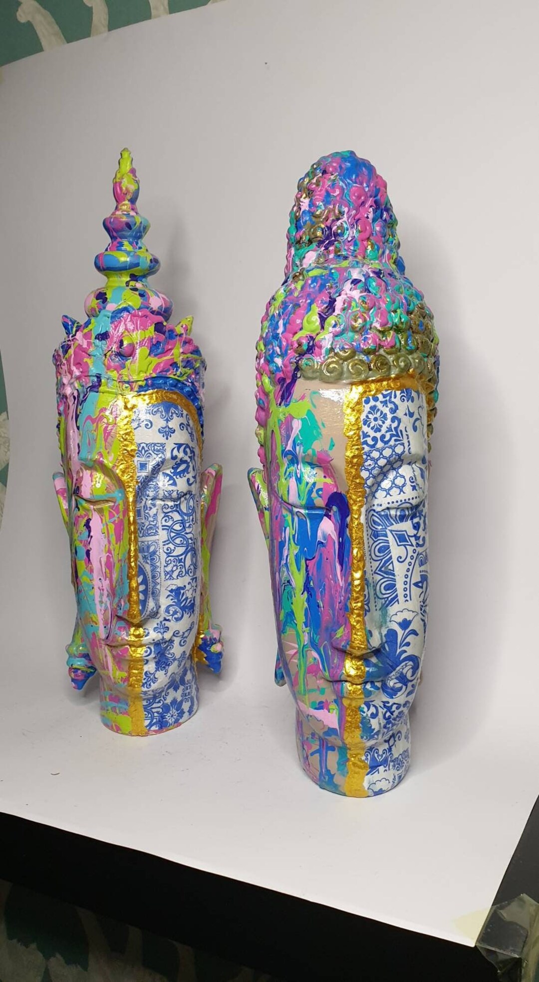 Unique Buddha Statue Indoor,eclectic Decor,pop Art Statue,pop Art ...