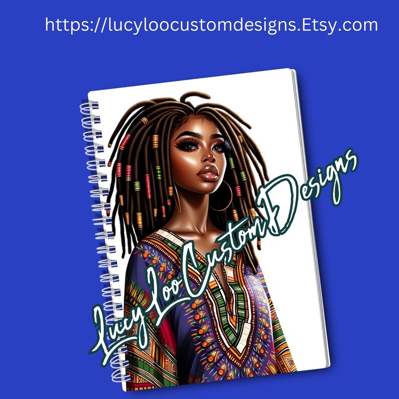 Empowered African Queen Notebook Cover | 8x11 Digital Download ...