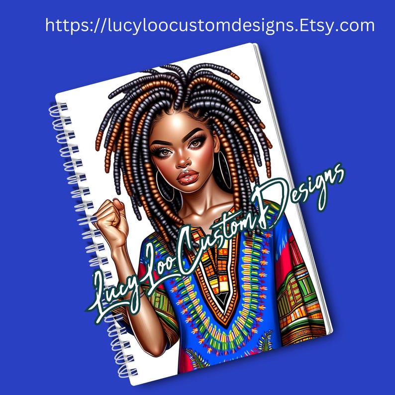 Empowered African Queen Notebook Cover | 8x11 Digital Download ...