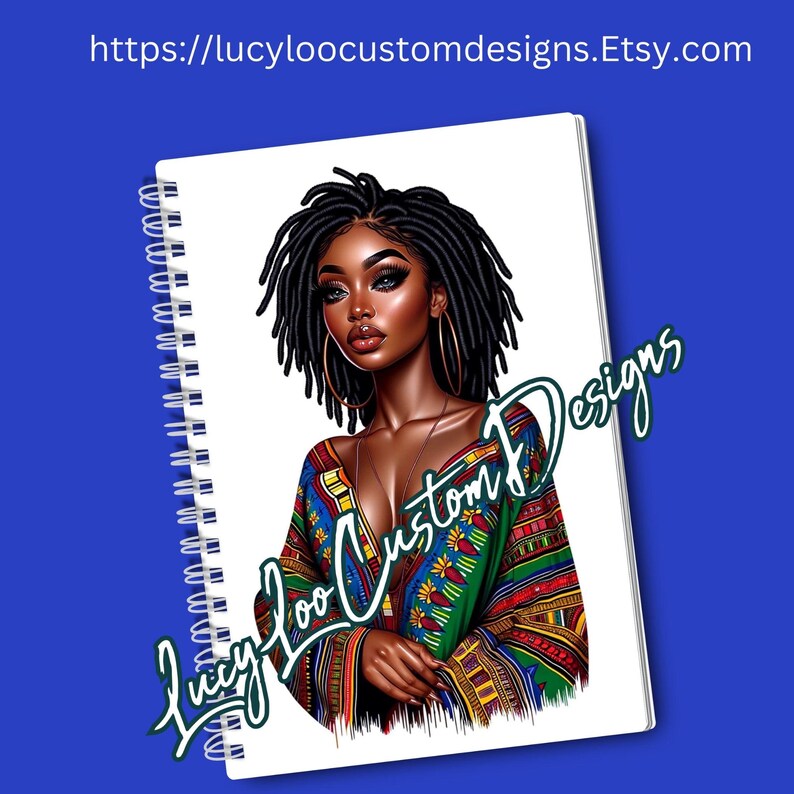 Empowered African Queen Notebook Cover | 8x11 Digital Download ...