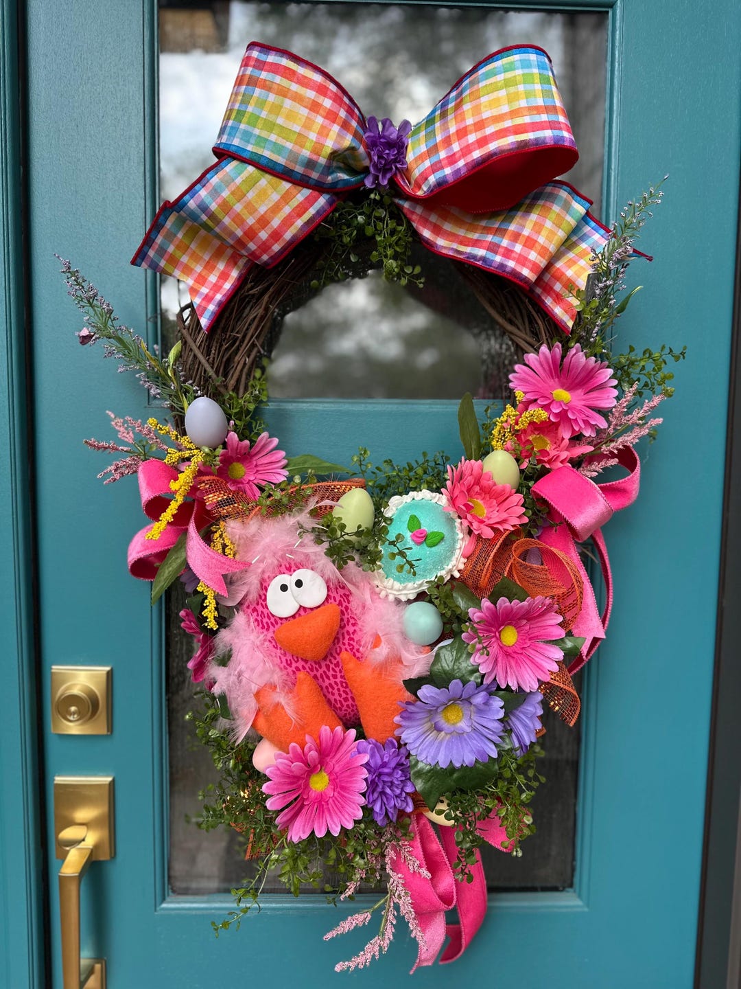Easter Grapevine Wreath With Chick - Etsy