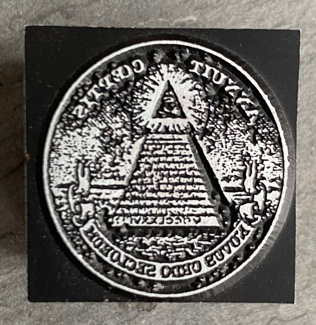 Printing Block, Stamp With Pyramid, Freemason Symbol - Etsy