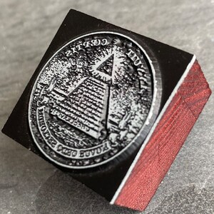 Printing Block, Stamp With Pyramid, Freemason Symbol - Etsy