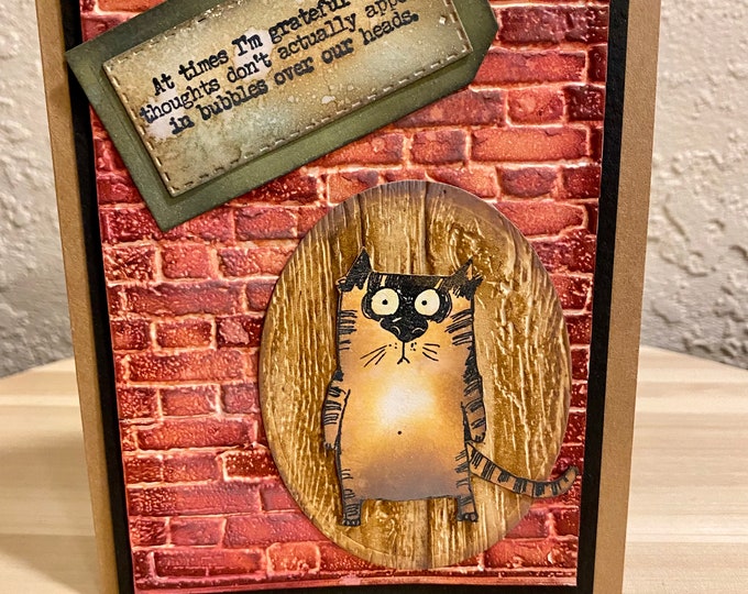 Snarky Cat Greeting Card - Etsy