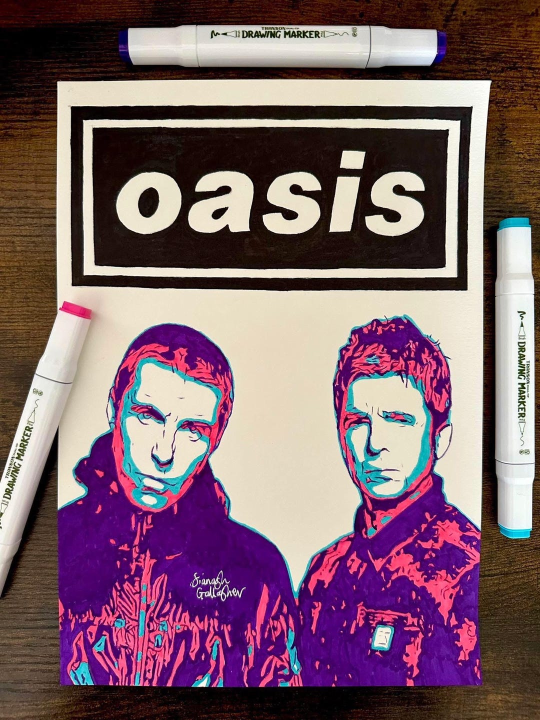 OASIS Drawing | Oasis | Original Artwork - Etsy