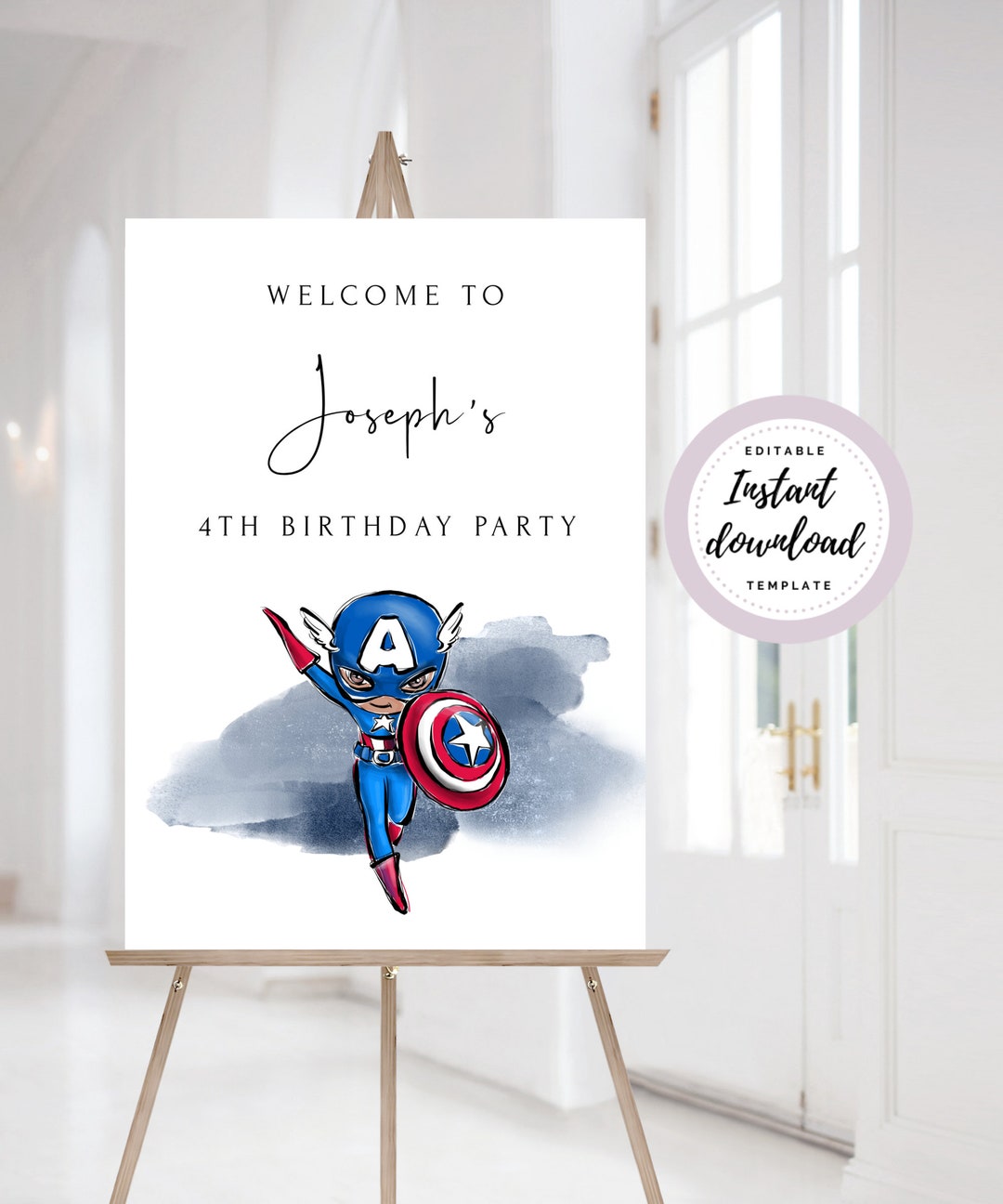 Superhero Welcome Sign Template INSTANT DOWNLOAD Editable - Etsy UK