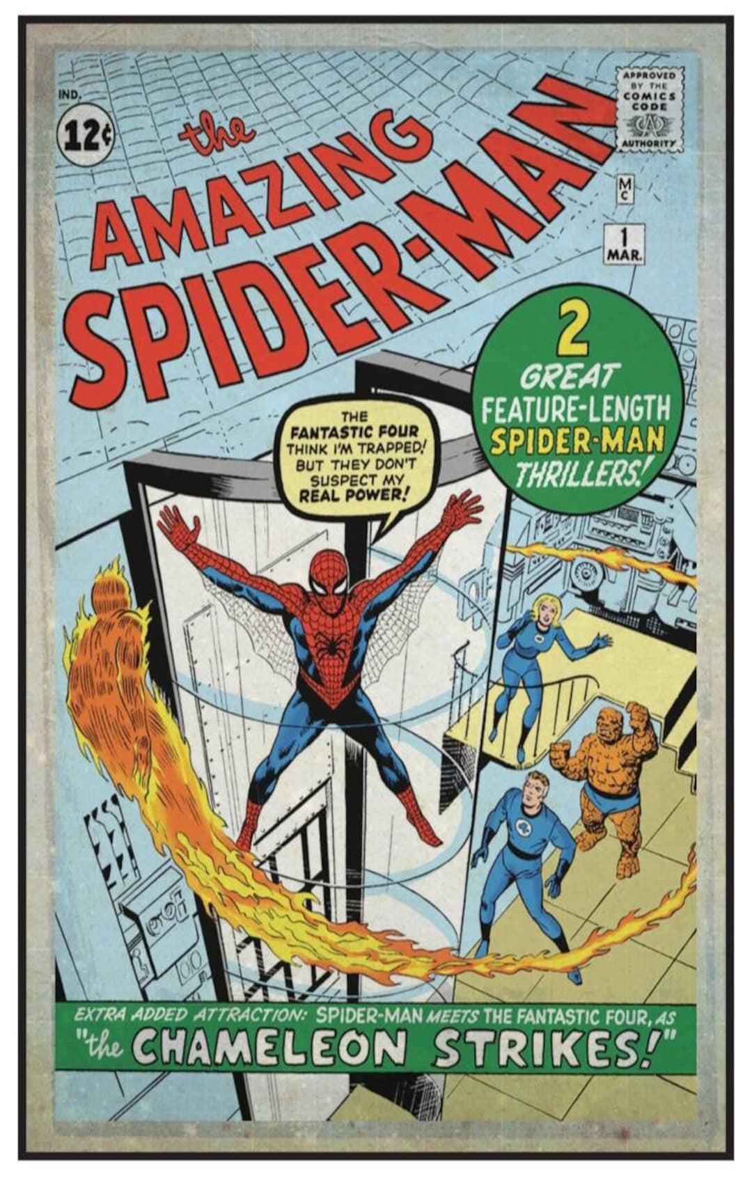Marvel Comics Amazing Spiderman #1 Cover Print 11 by 17, 8.5 by 11 or ...