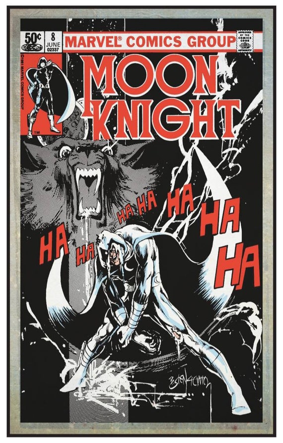 Marvel Comics Moon Knight 8 Cover Print 11 by 17 or 8.5 by 11 | Etsy