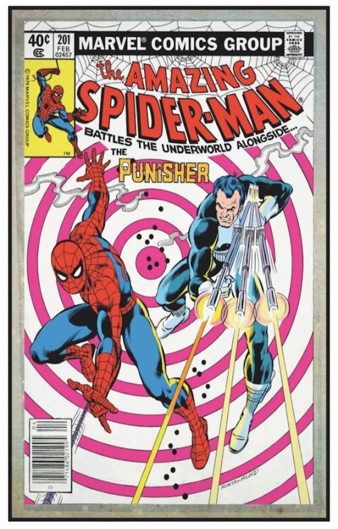 Marvel Comics Amazing Spiderman #201 Appearance of the Punisher Cover ...