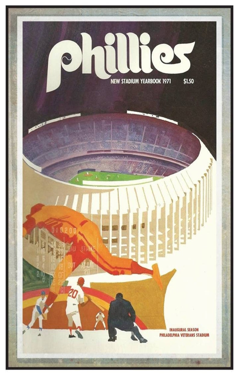 Philadelphia Phillies 1971 Opening Day Program Print 15 by 24, 11 by 17 ...