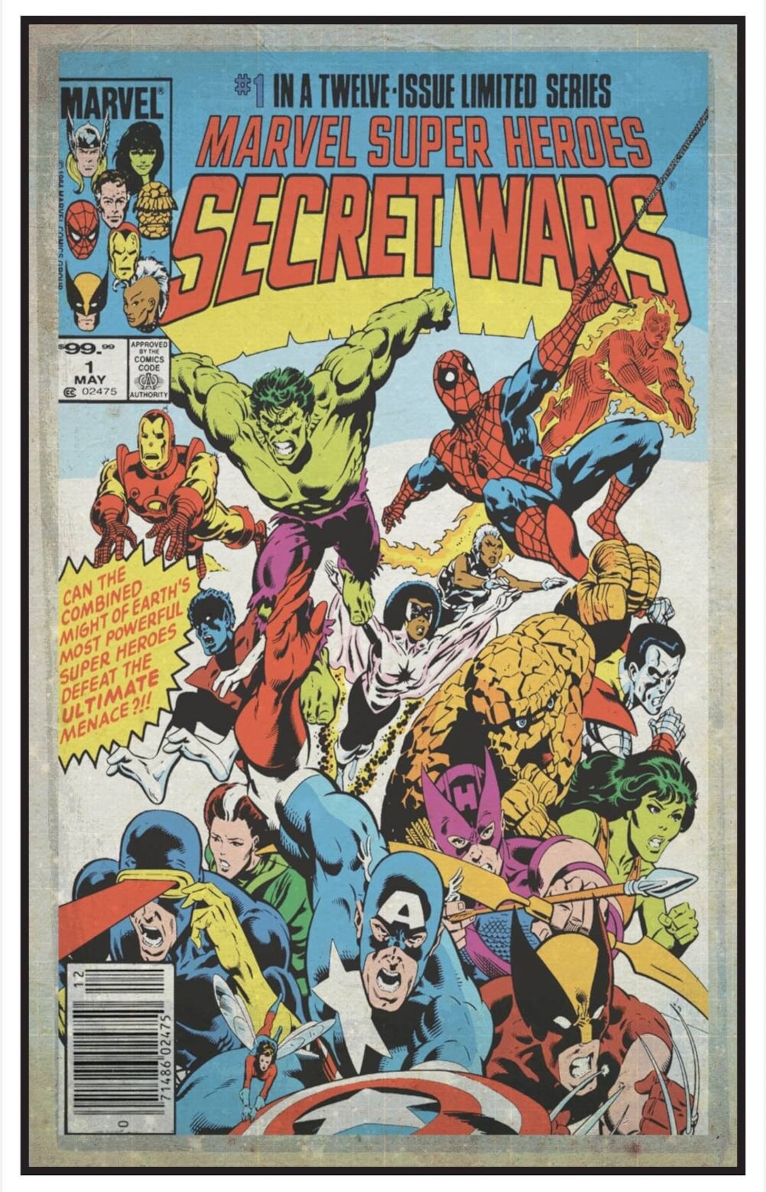 Marvel Comics Secret Wars #1 Cover Print 11 by 17, 8.5 by 11 or 15 by ...