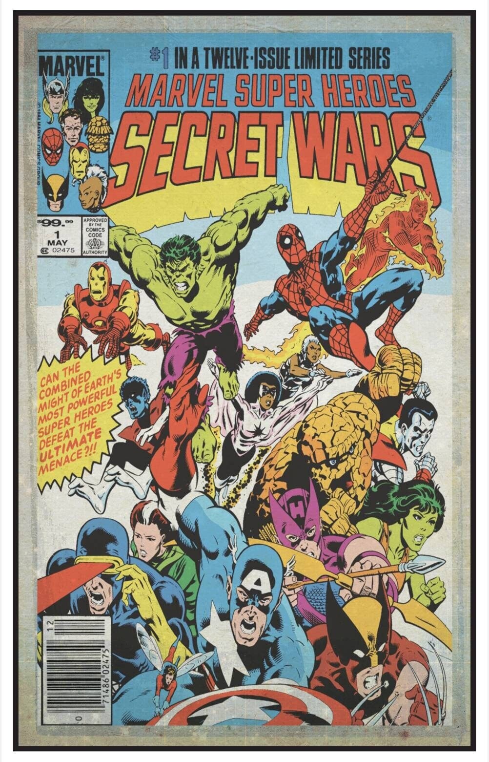 Marvel Comics Secret Wars #1 Cover Print 11 by 17, 8.5 by 11 or 15 by ...