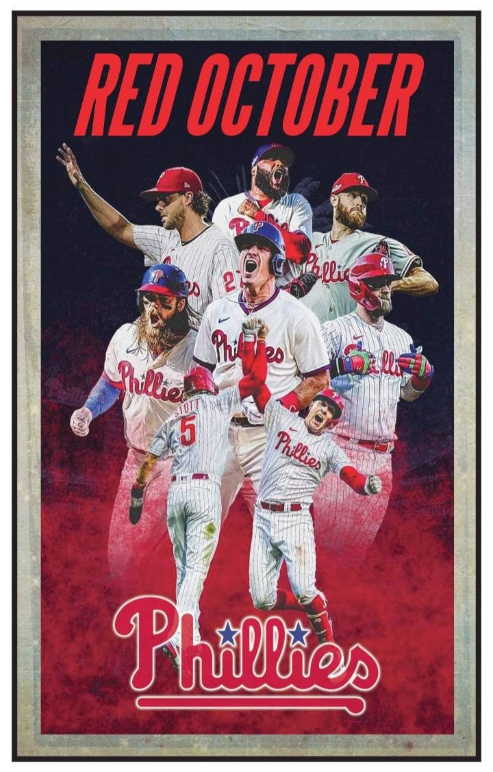 Philadelphia Phillies 2022 Red October NLCS 11 by 17 or 8.5 by - Etsy