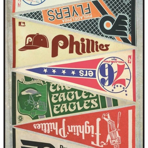 Philadelphia Eagles Vintage Pennant Print 11 by 17 8.5 by 11 - Etsy