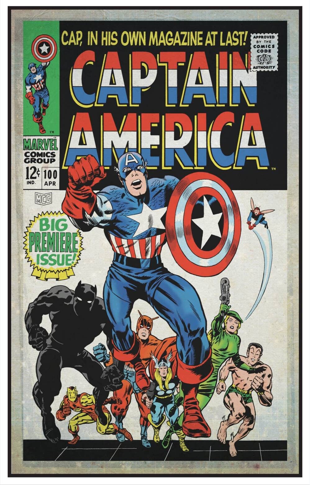 Marvel Comics Captain America 100 Cover Print 11 by 17 or 8.5 - Etsy