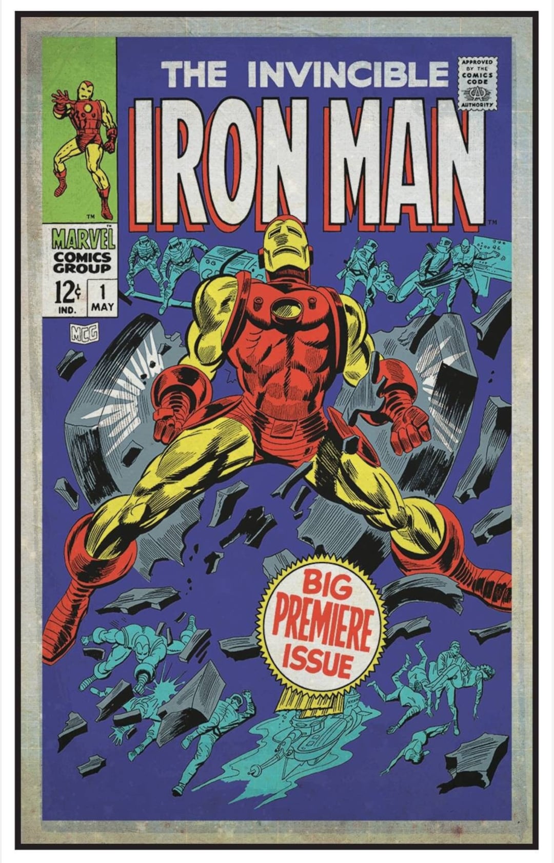 Marvel Comics Iron Man #1 Cover Print 11 by 17, 8.5 by 11 or 15 by 24 ...