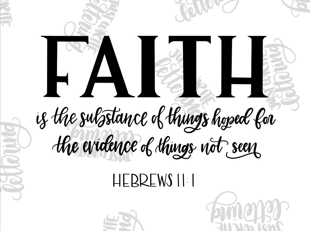 Faith Bible Verse- Hand Lettered Digital Print - Etsy